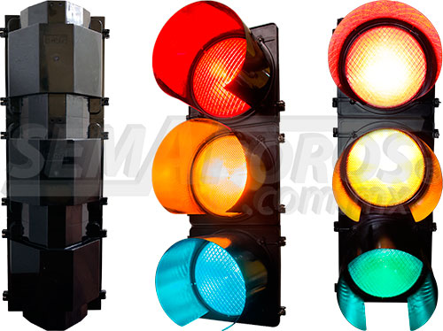Semáforo Led 30 cm mica de color – SEMAFOROS.COM.MX