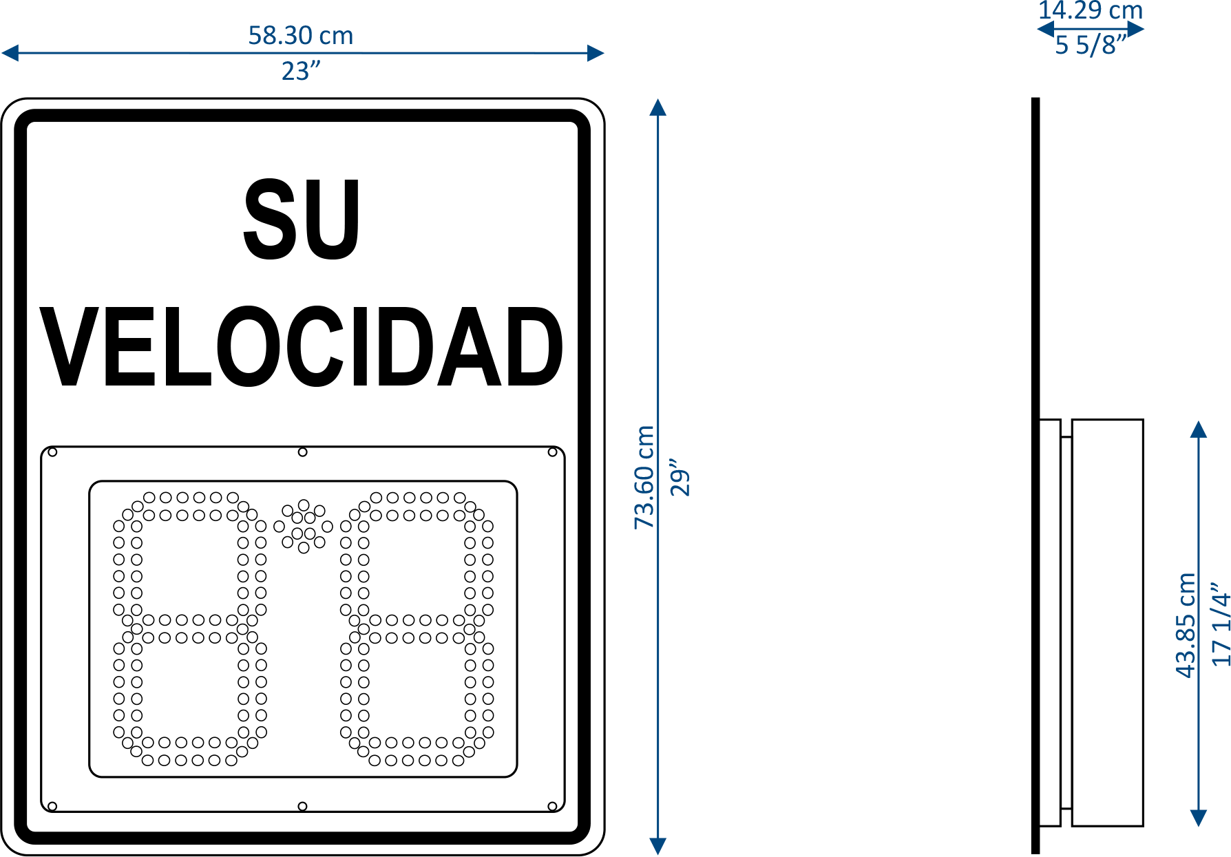 Radar de velocidad Safepace®Evolution 12 – SEMAFOROS.COM.MX