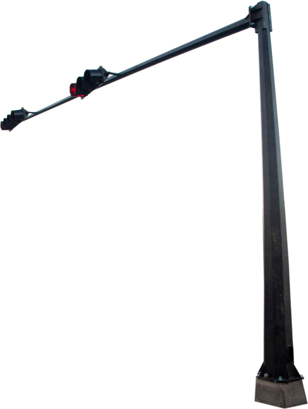 Poste para semáforo cónico octagonal PMG-10 – SEMAFOROS.COM.MX